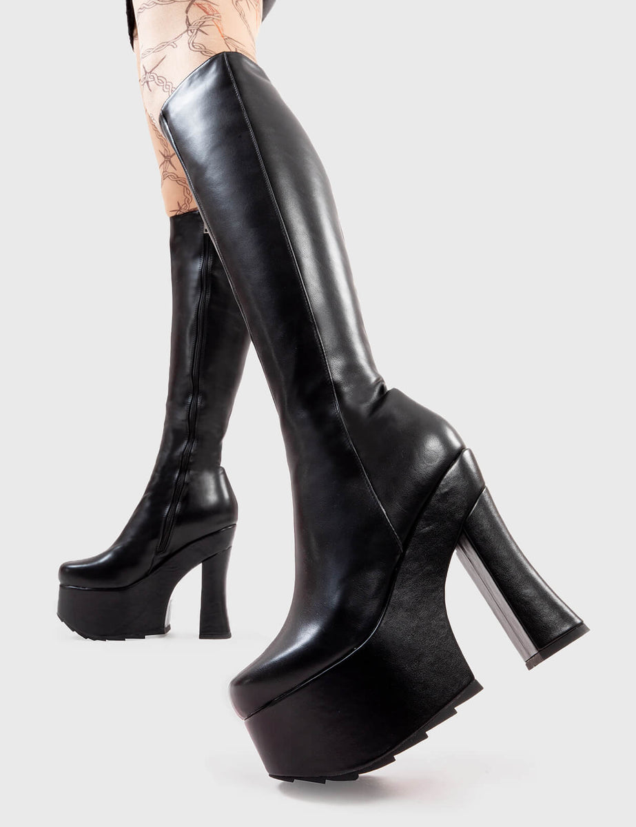 Night Vision Platform Knee High Boots – LAMODA AUS